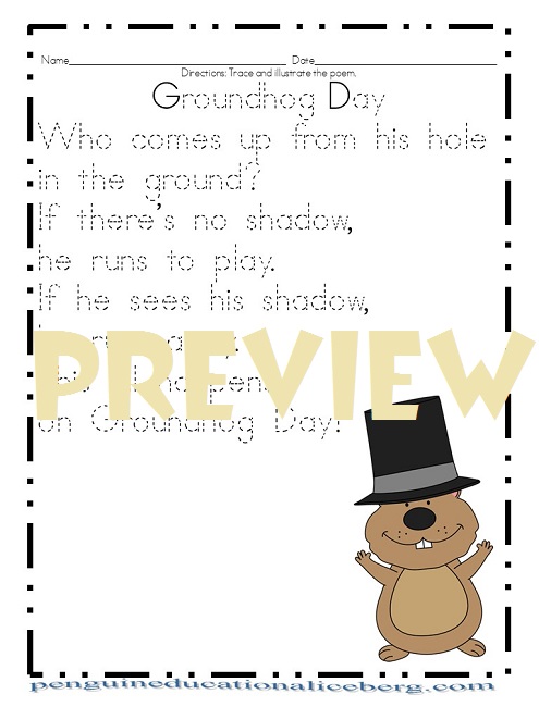 Groundhog Day Poem - Penguin Educational Iceberg