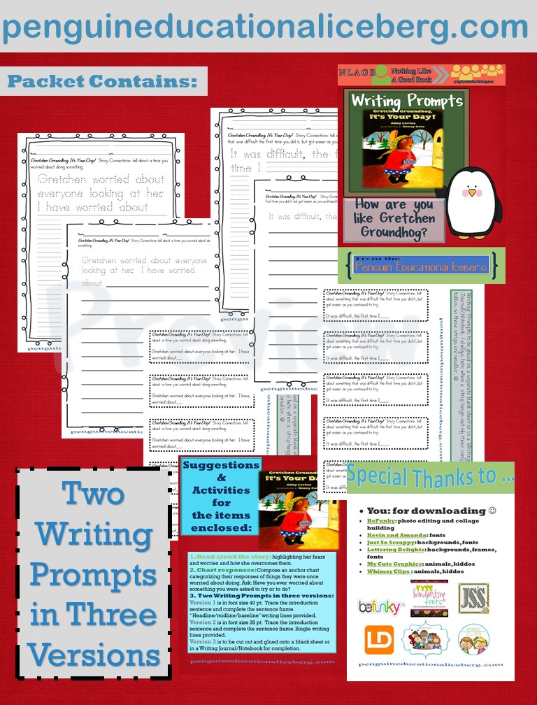 NLAGB ~ Writing Prompts for Gretchen Groundhog, It's Your Day ...